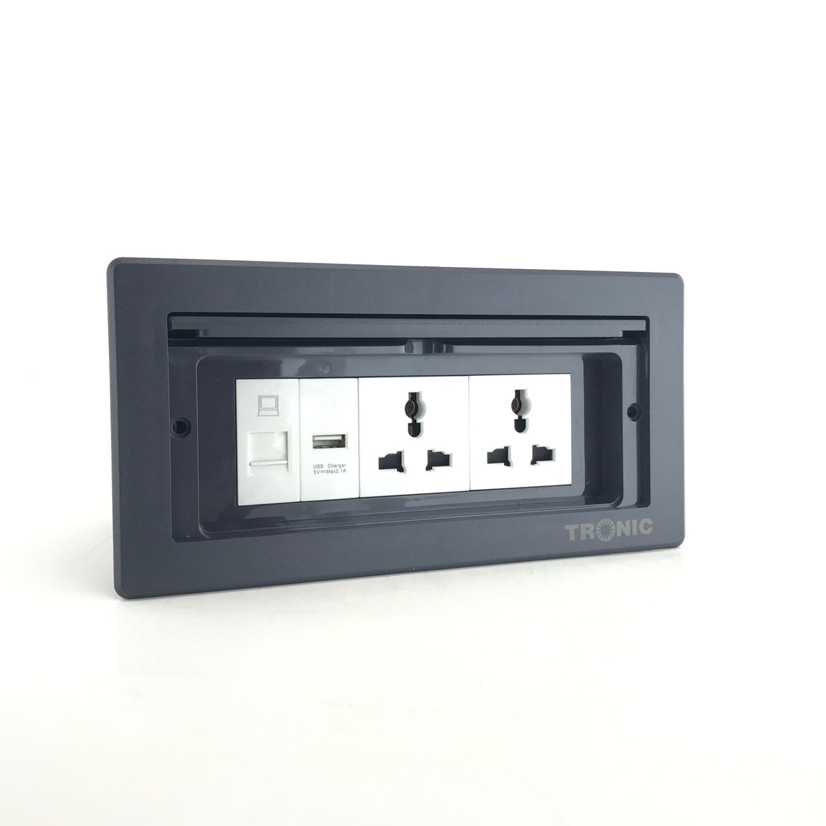 In Desk Socket 2G Universal + USB + RJ45 Data – TRONIC UGANDA LIMITED