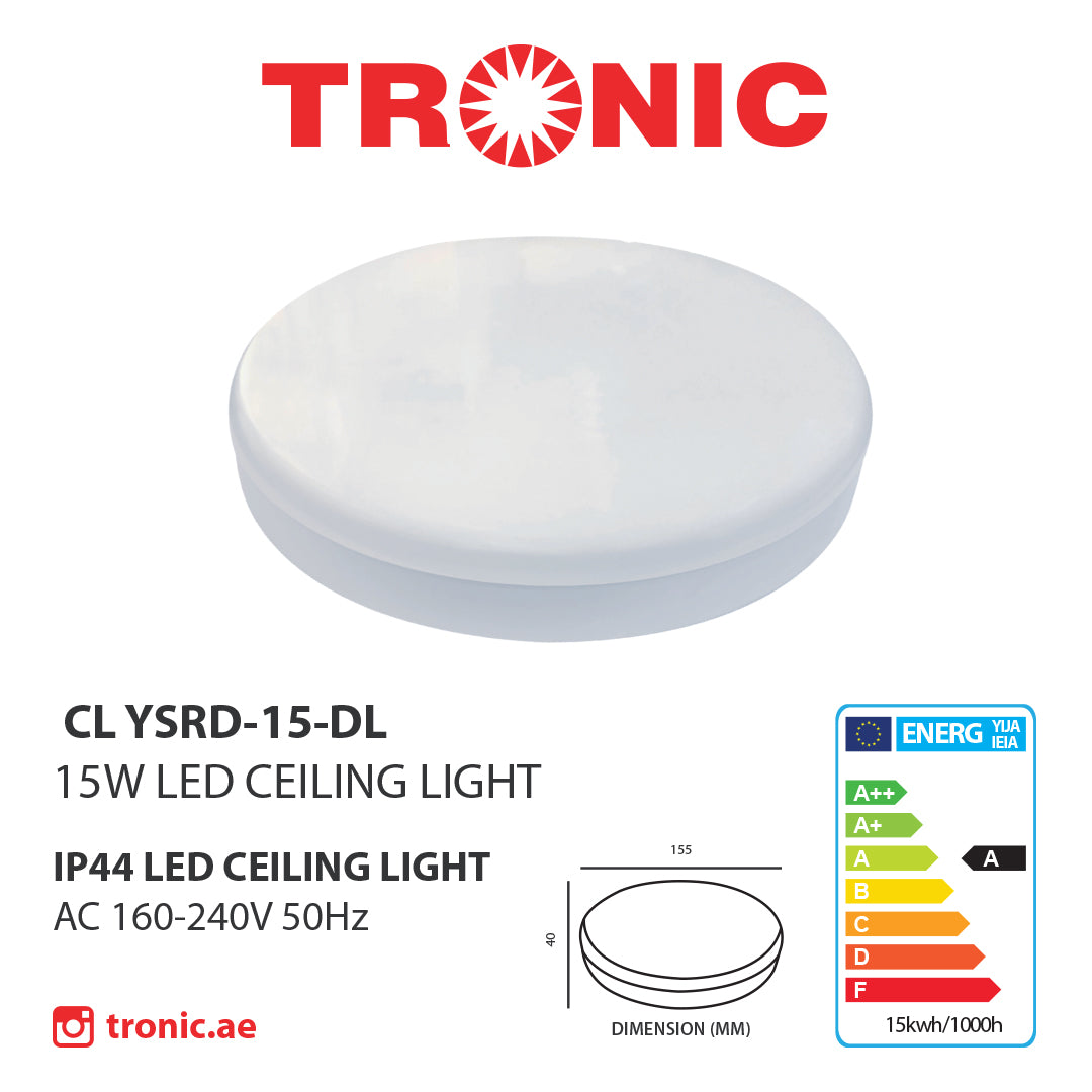 Round LED Ceiling Light 15 Watts – TRONIC UGANDA LIMITED
