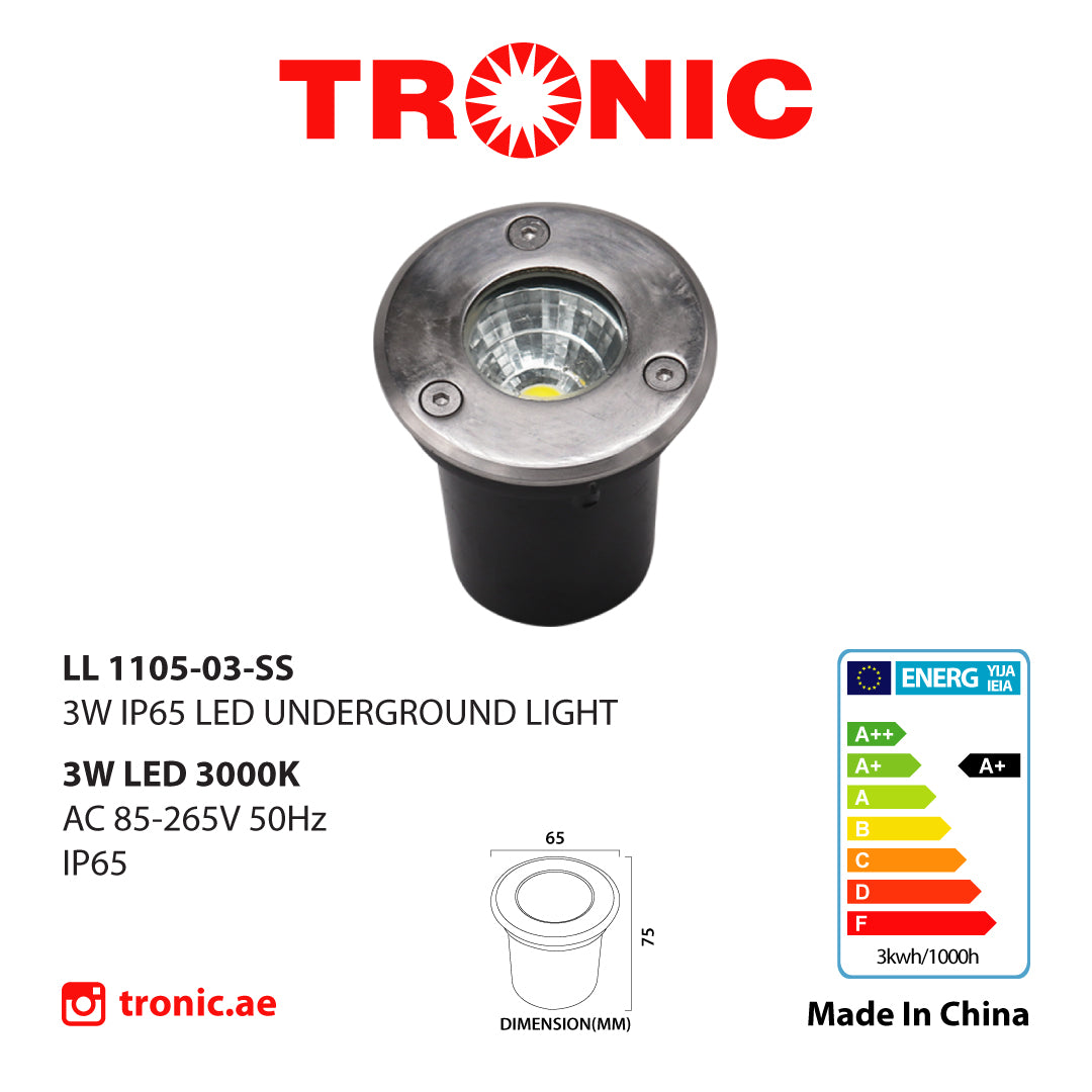 Inground Light 3W – TRONIC UGANDA LIMITED