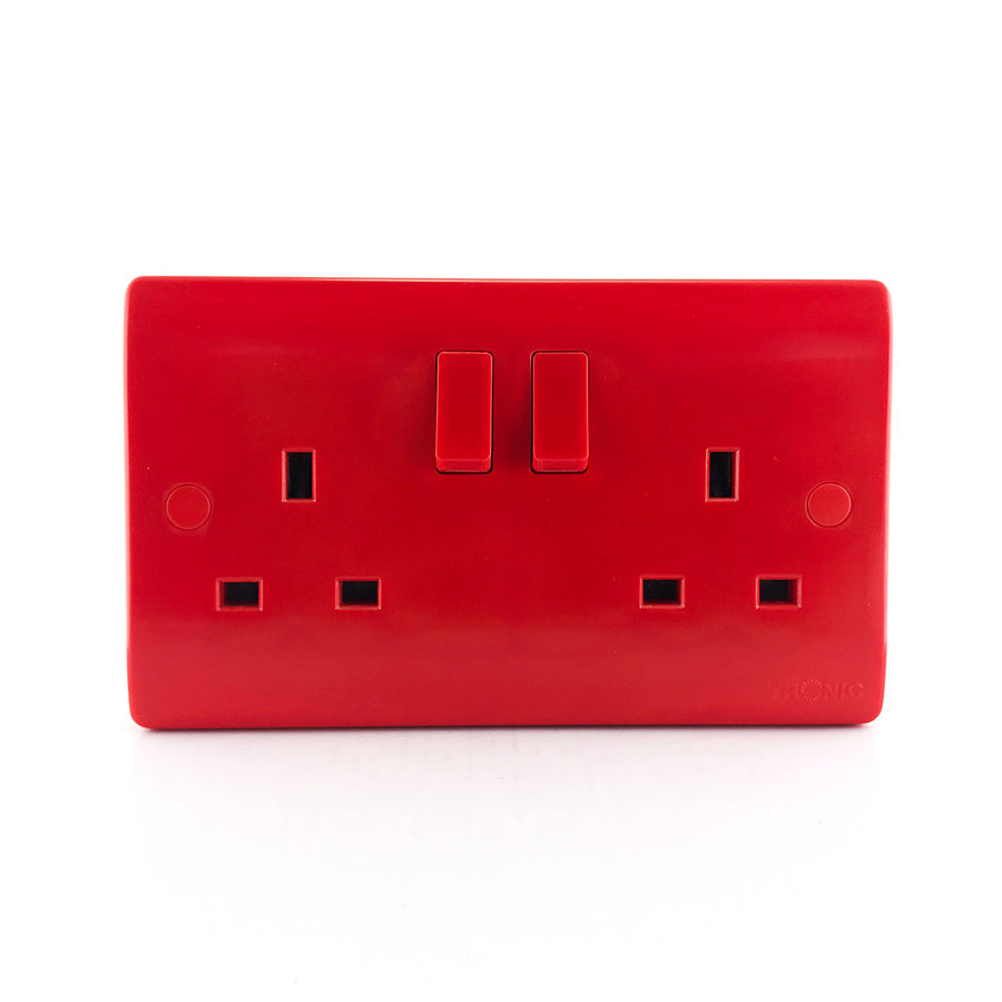 Red Twin Switch Socket – TRONIC UGANDA LIMITED